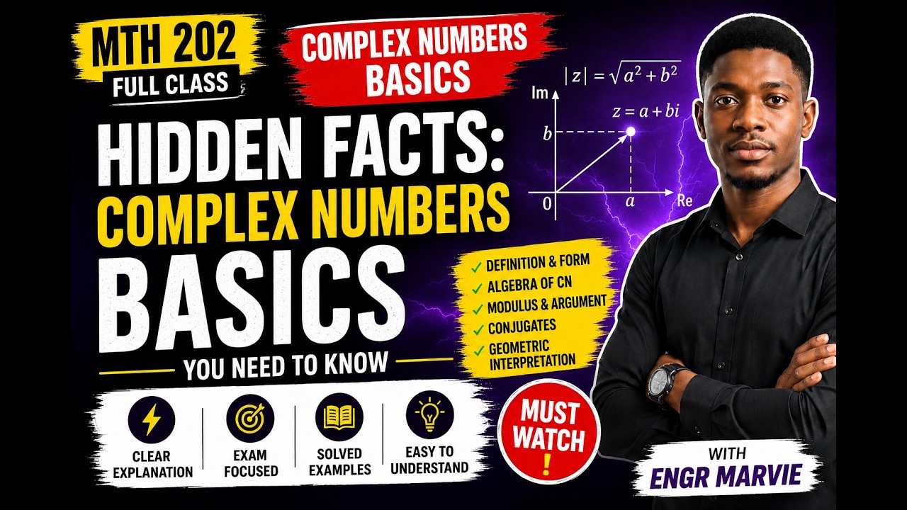 Complex Numbers Basics || MTH 202 Google Meet Class With Engr Marvie