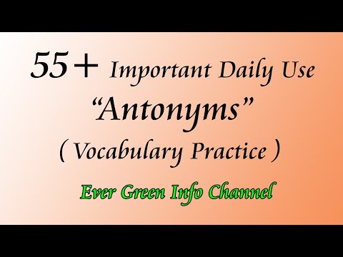 55+ Most Common and Important Antonyms With Urdu Meanings \Vocabulary Practice | Spoken English 2020