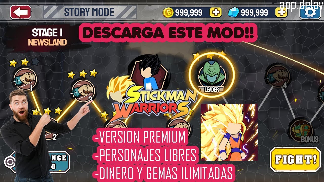 EL NUEVO  Stickman Warriors Super Dragon Shadow Fight CON MODS! | TUTORIAL COMPLETO