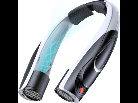 AI Neck Fan, 6 Speeds Powerful Portable Fan, 6000mAh Long-Lasting Battery Faster