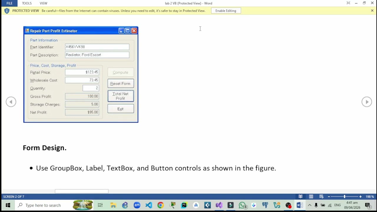 VB Lab2 Assignment Part1