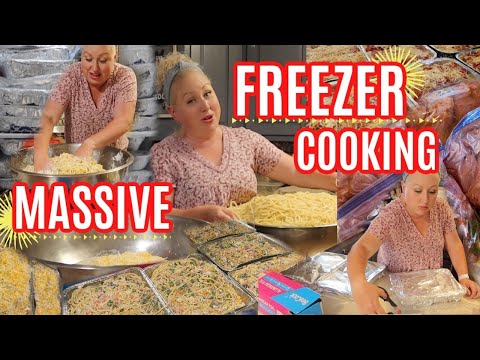 MASSIVE FREEZER COOKING 40 EASY FREEZER MEALS BEFORE SURGERY! MEALS FOR LARGE FAMILIES & BUSY FOLKS!