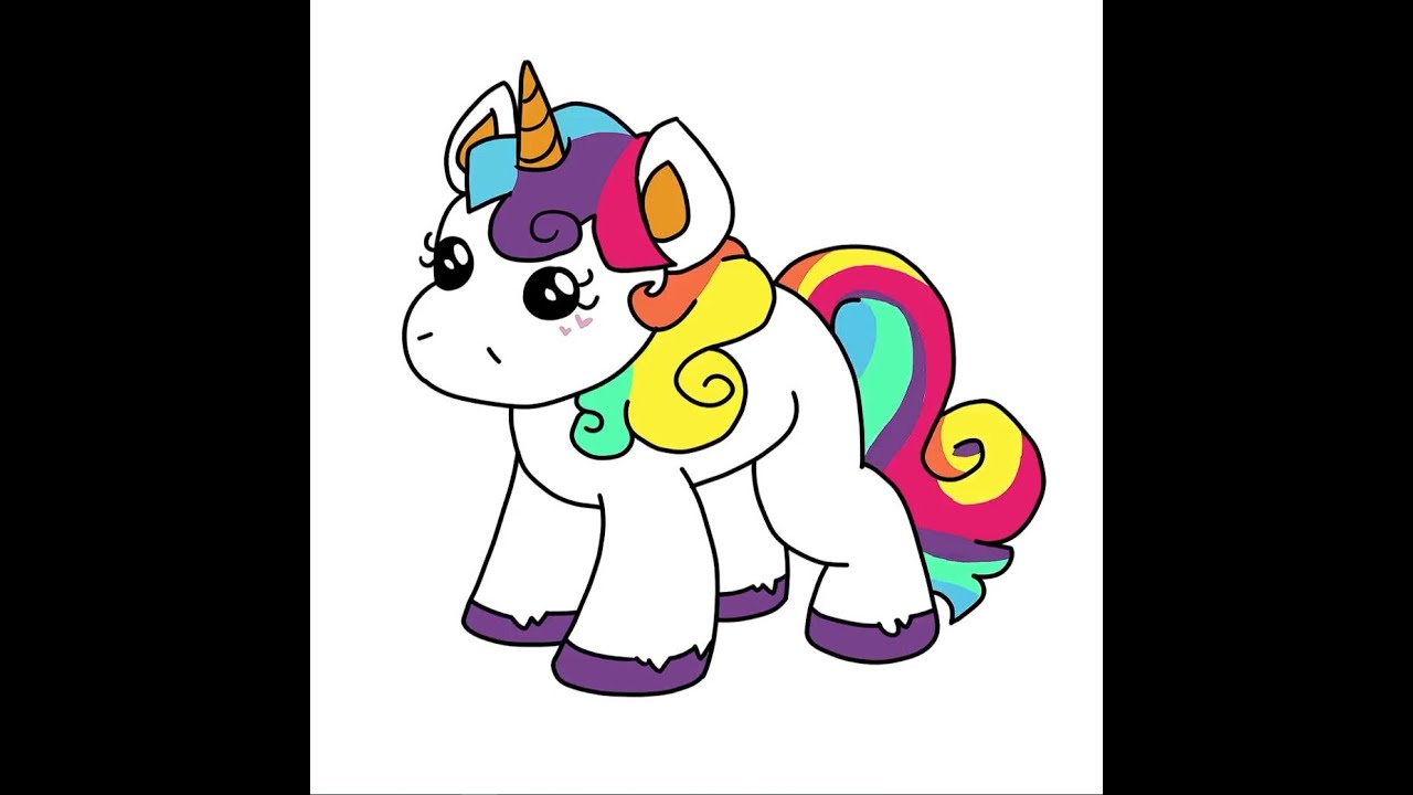 🖍️ How To Draw Unicorn (printable PDF included in video) 🥰 Step by Step