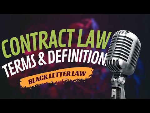 Contract Law: Terms & Definitions