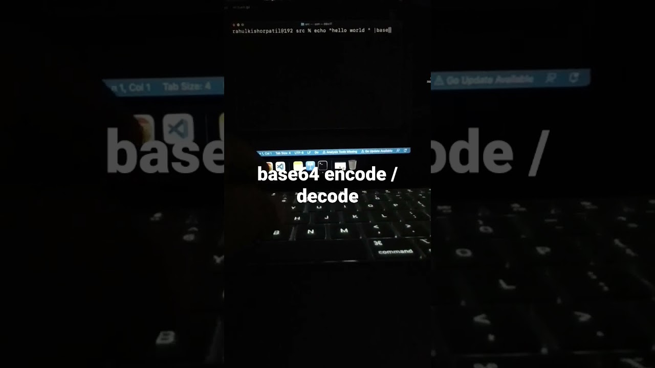 base64 encode/decode command #shorts