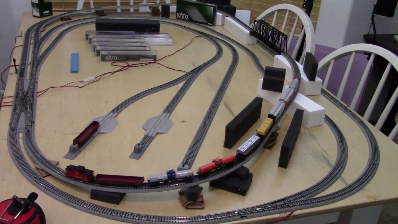 Model Train Layout with New Camera, Lights, and Caboose!
