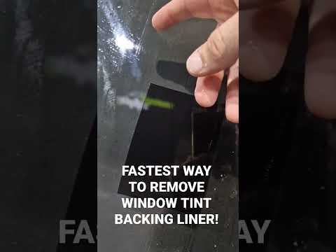 fastest way to remove window tint backing liner! #windowtint #tinting #howto