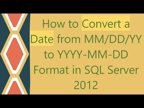 How to Convert a Date from MM/DD/YY to YYYY-MM-DD Format in SQL Server 2012