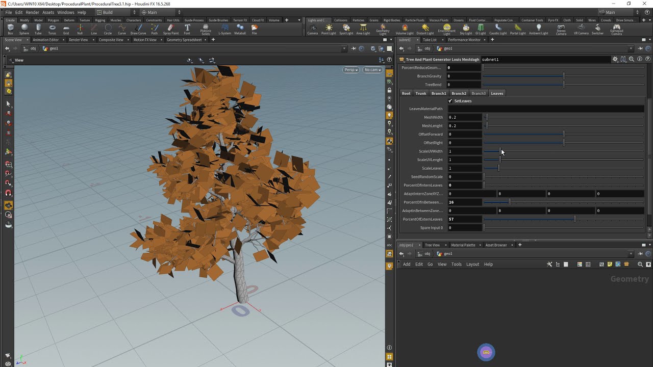 Tool Houdini : Tree and plant Generator