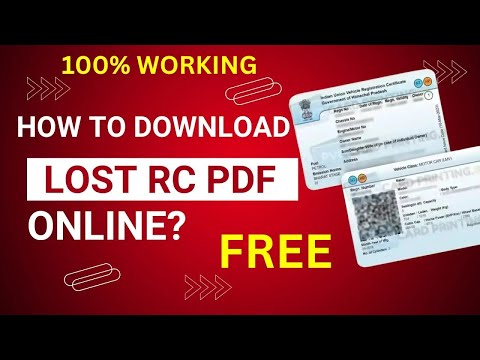 Lost Vehicle RC PDF Download Kaise Kare | How To Download RC PDF 2024 | RC PDF Download Without Otp