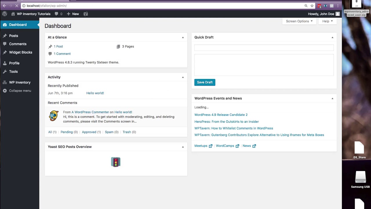 WPIM Tutorial:  Advanced User Control