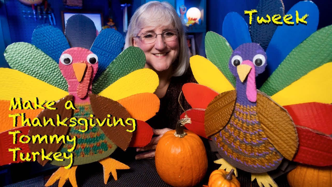 How to make a DIY Cardboard Thanksgiving Turkey, inexpensive, tutorial