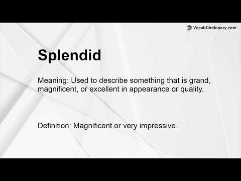 Splendid Meaning