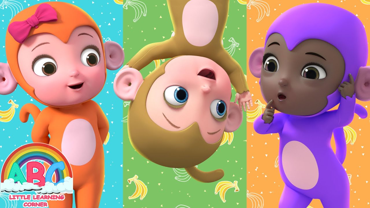 Five Little Monkeys | Nursery Rhymes & Kids Songs | Abc Little Learning Corner