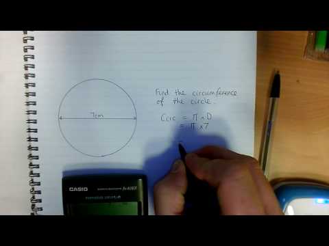 Finding Pi on the calculator and & using Pi