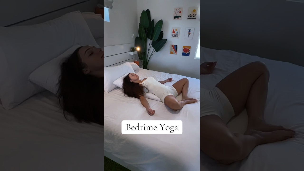 Sleep better with this short bedtime yoga routine 😴  #yogaforsleep