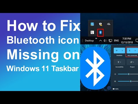 How to Fix Bluetooth icon Missing on Windows 11 Taskbar