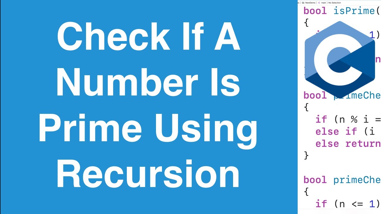 Check If A Number Is Prime Using Recursion | C Programming Example