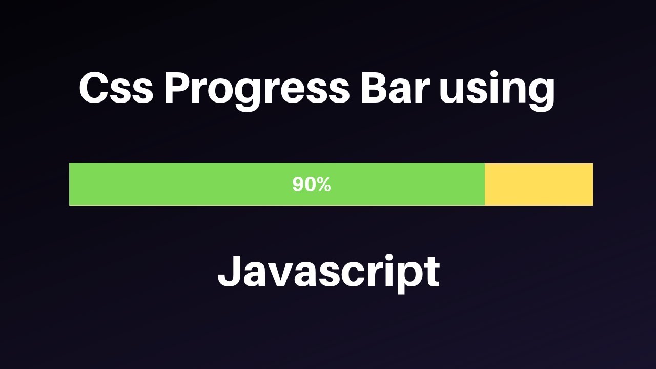 How to make CSS Progress Bar using javascript