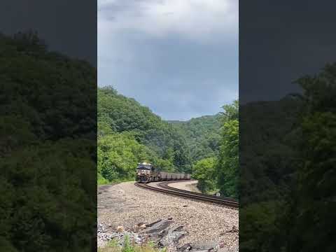 Coal train in the mountains of West Virginia
