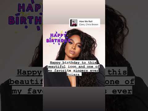 Happy Birthday to this beautiful icon and one of my favorite singers ever @ciara