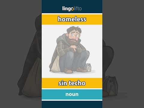 🇬🇧🇪🇸 homeless - sin techo : learn English : aprendamos inglés : vocabulary builder