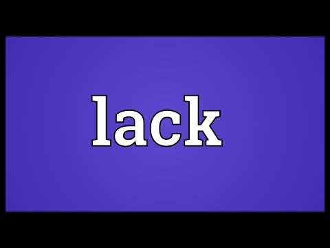 Lack Meaning