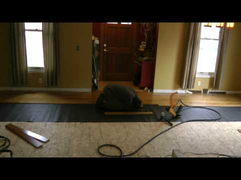Novice Installs Bamboo Wood Floor