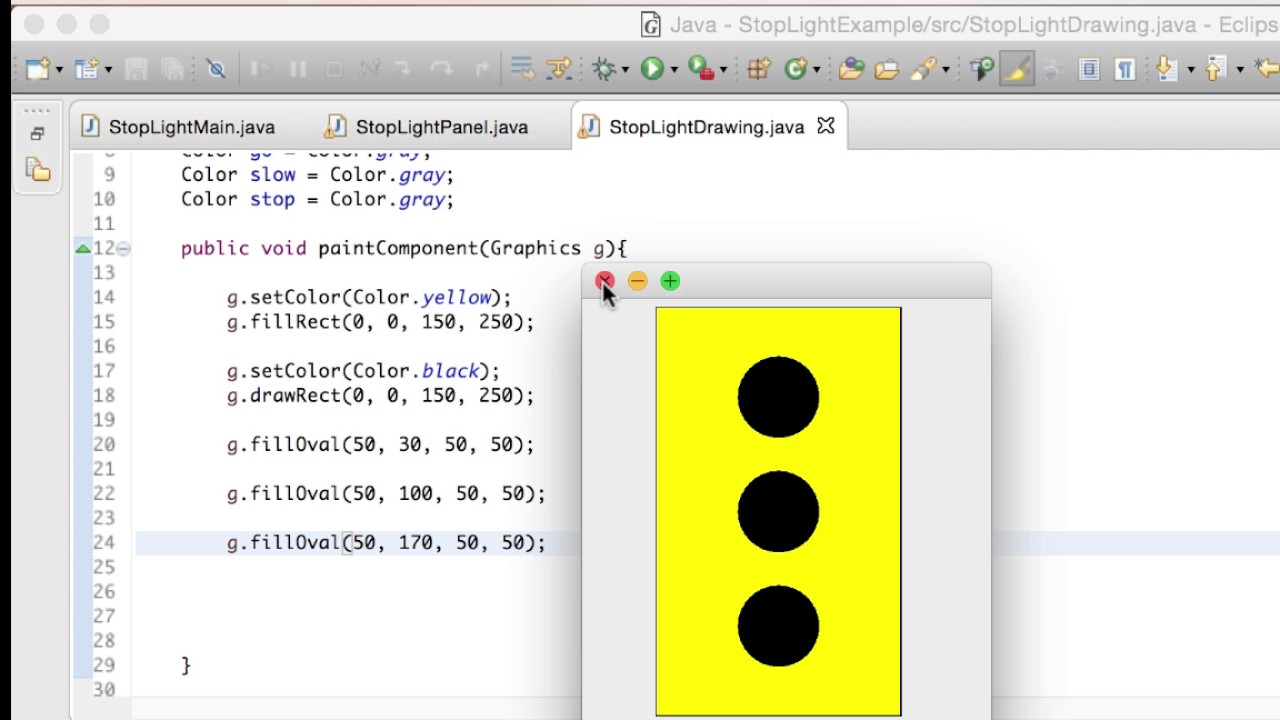 Java Swing Stoplight GUI