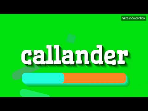 CALLANDER - How to pronounce it?