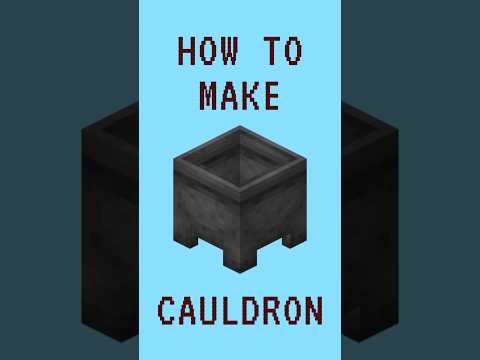 Minecraft: How to make a Cauldron #shorts #minecraft