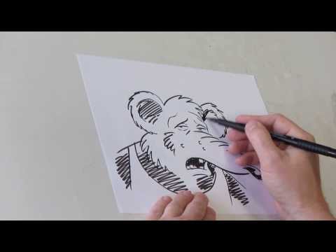 Rich Koslowski draws Rickey Rat - 9/2/2013 - Art Supplies, Ink., Aptos, CA