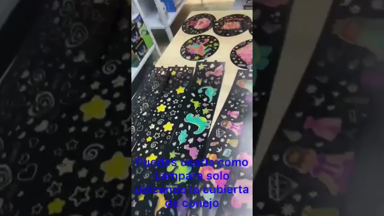 Lámpara de Conejo Proyector de Mesa Parlante Bluetooth Con Control Luz de Noche Recargable #niños