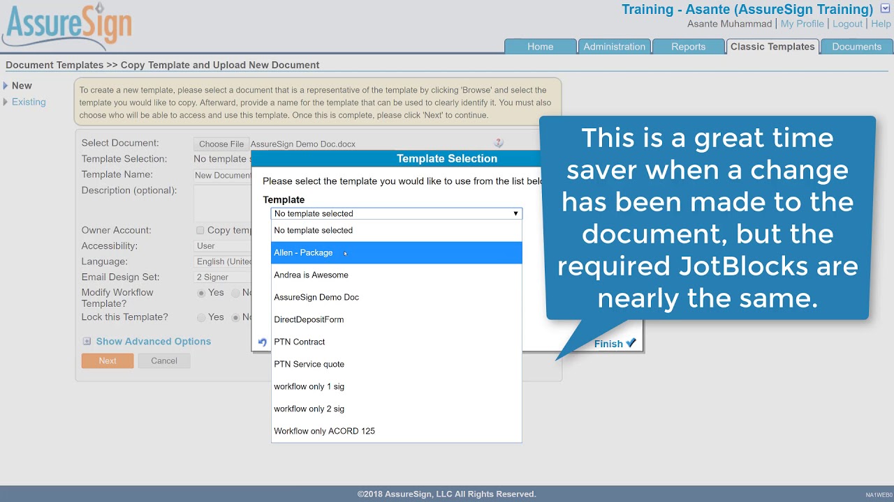 How to Use the Same Template for a Different Document