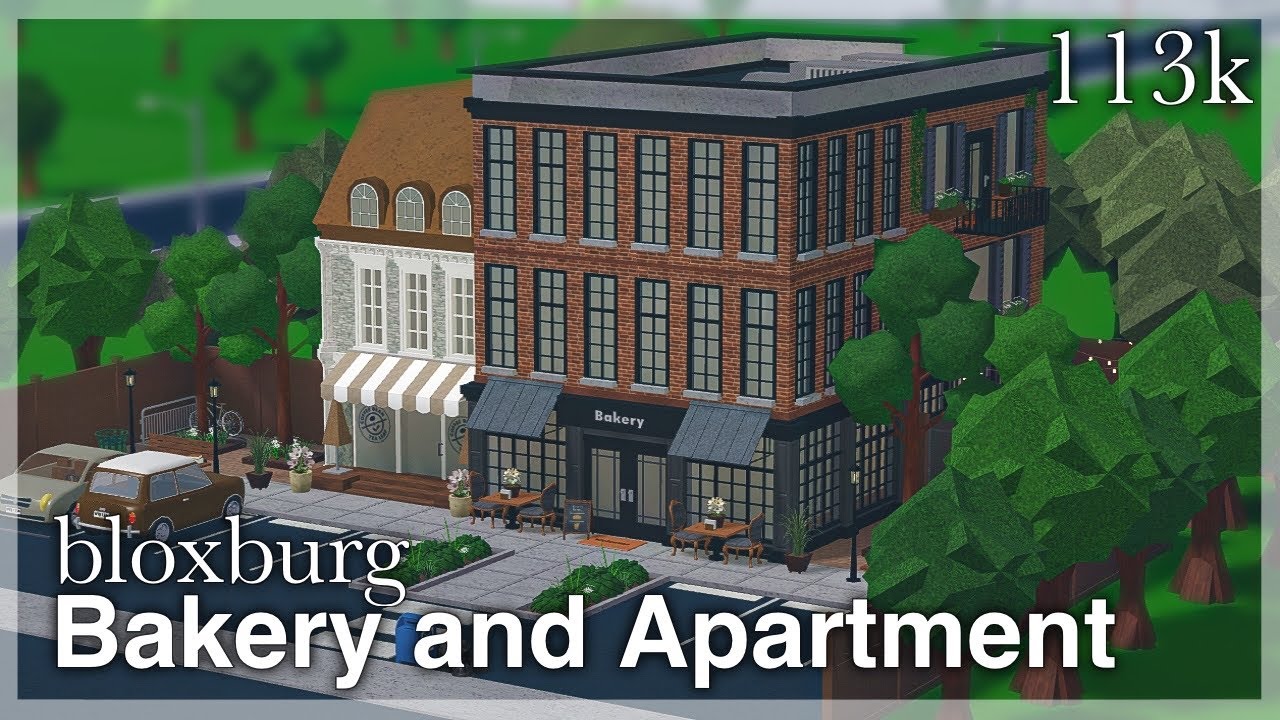 Bloxburg - Bakery and Apartment Speedbuild 🌆 (exterior) | Roblox