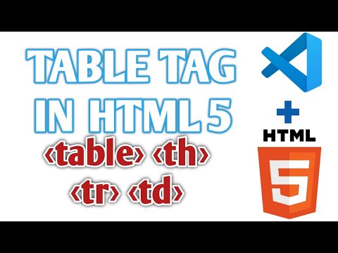 How to use Table Tag in Html Using visual studio code [ HTML VSCODE ]