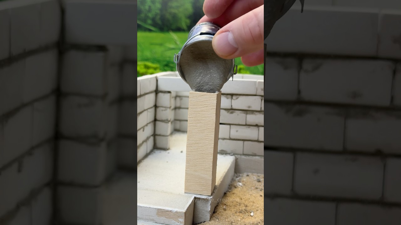 Incredible V-Tiny house made with mini bricks part 1 #miniature #diy