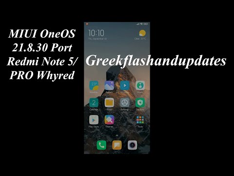 MIUI OneOS 21.8.30 Port Redmi Note 5/PRO Whyred