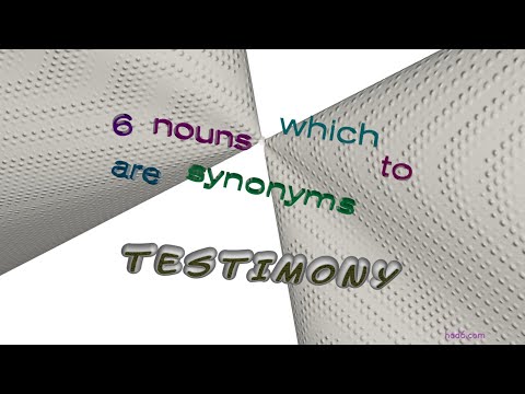 testimony - 6 nouns synonym to testimony (sentence examples)