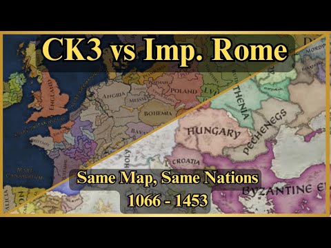 Side-by-Side, same time, same nations - CK3 vs Imperator Rome Comparative Timelapse