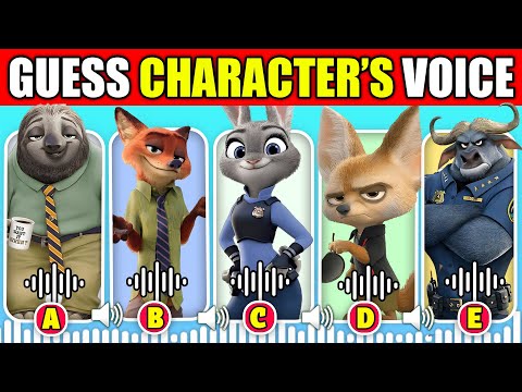 🔊 IMPOSSIBLE Guess The Voice..! Zootopia Movie 🔥| Judy Hopps, Nick Wilde, Flash, Finnick, Chief Bogo