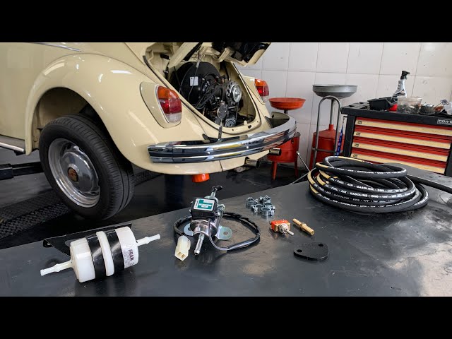 Kit bomba elétrica Fusca carburação dupla | Com tubo de combustível do ...