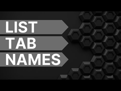 List Tab Names in Google Sheets Using a Custom Function