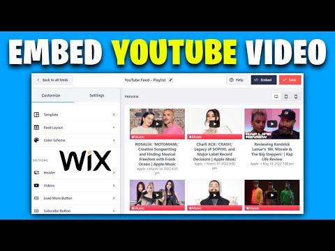 How To Embed YouTube Video On Wix?