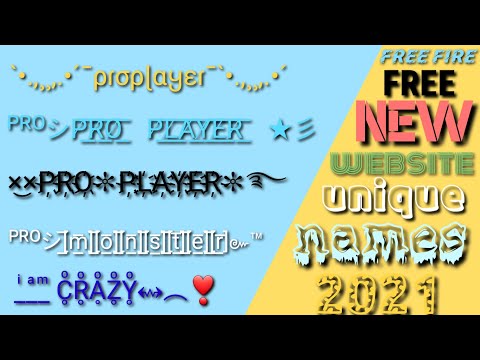 free fire unique name CRAZY GAMING