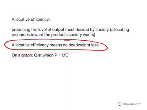 Allocative and Productive Efficiency