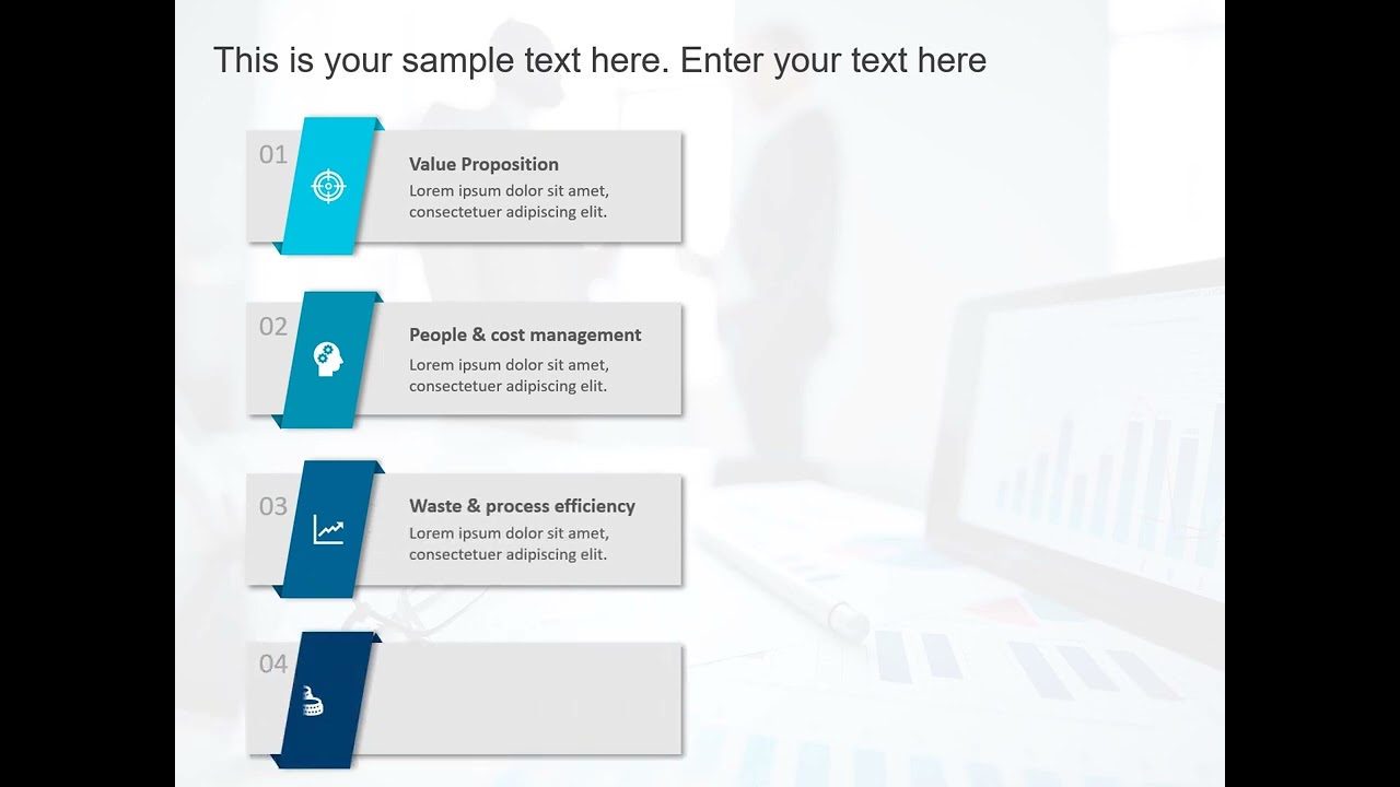 Animated Key Strategic Initiatives List PowerPoint Template | SlideUpLift