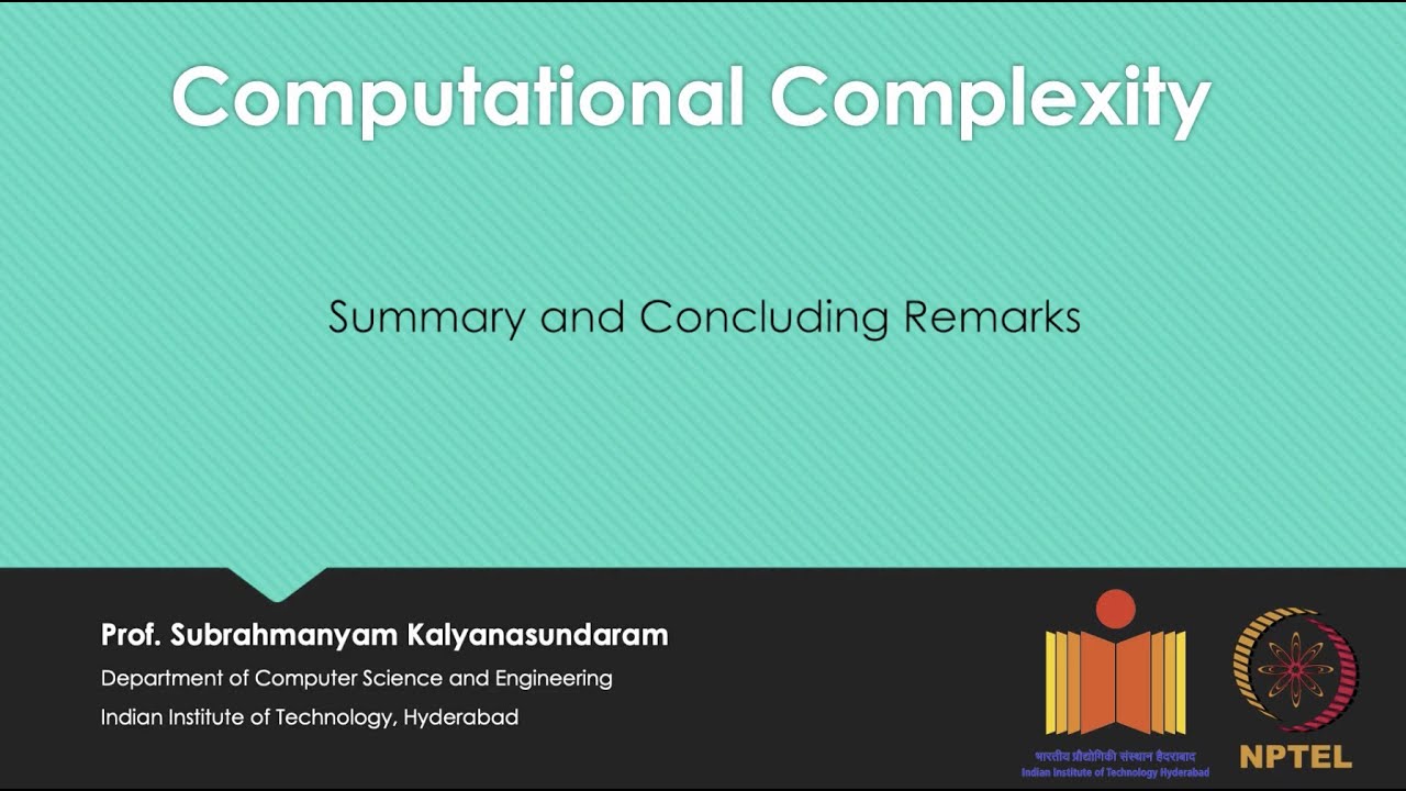 mod12lec63 - Summary and Concluding Remarks