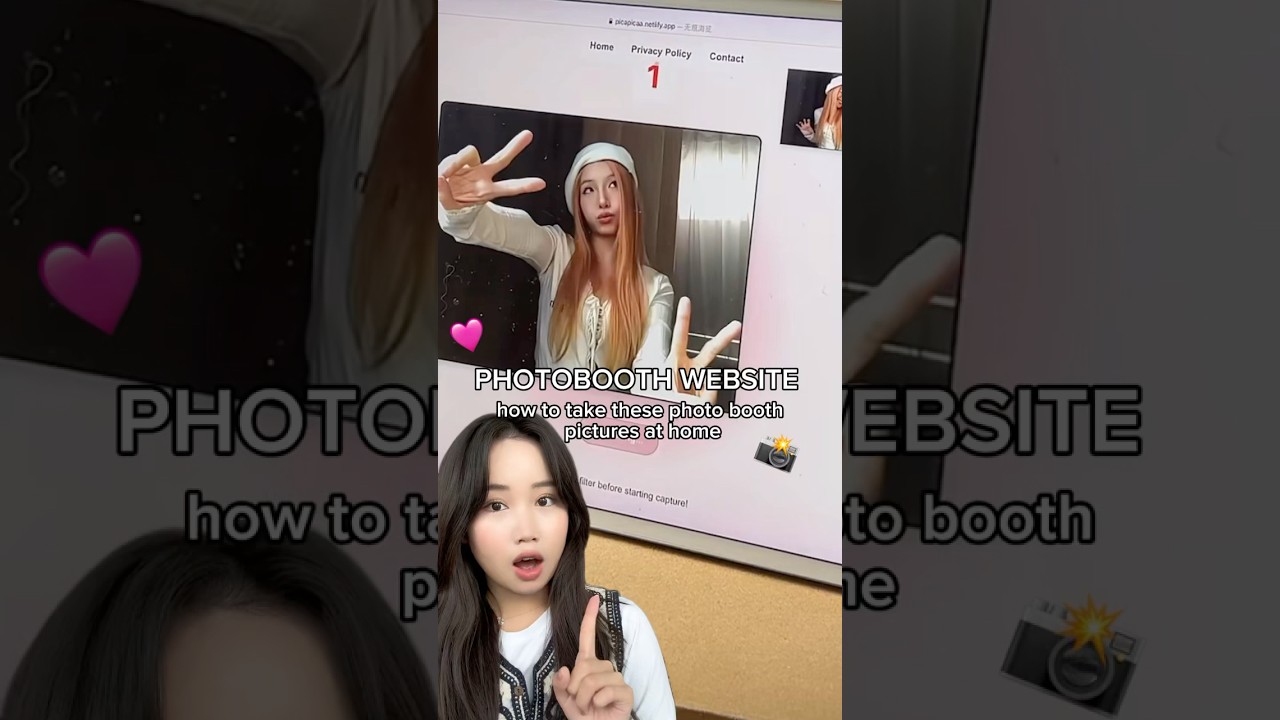 Photobooth Website to take Cute Aesthetic Picture Stripes 💖 #kbeauty #douyin #korean #trend #viral