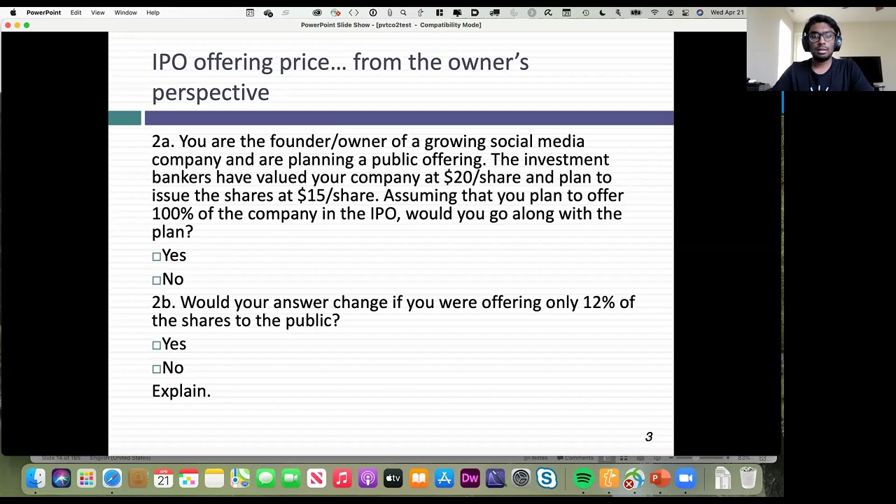 Session 23: IPO Valuation and first steps on Real Options